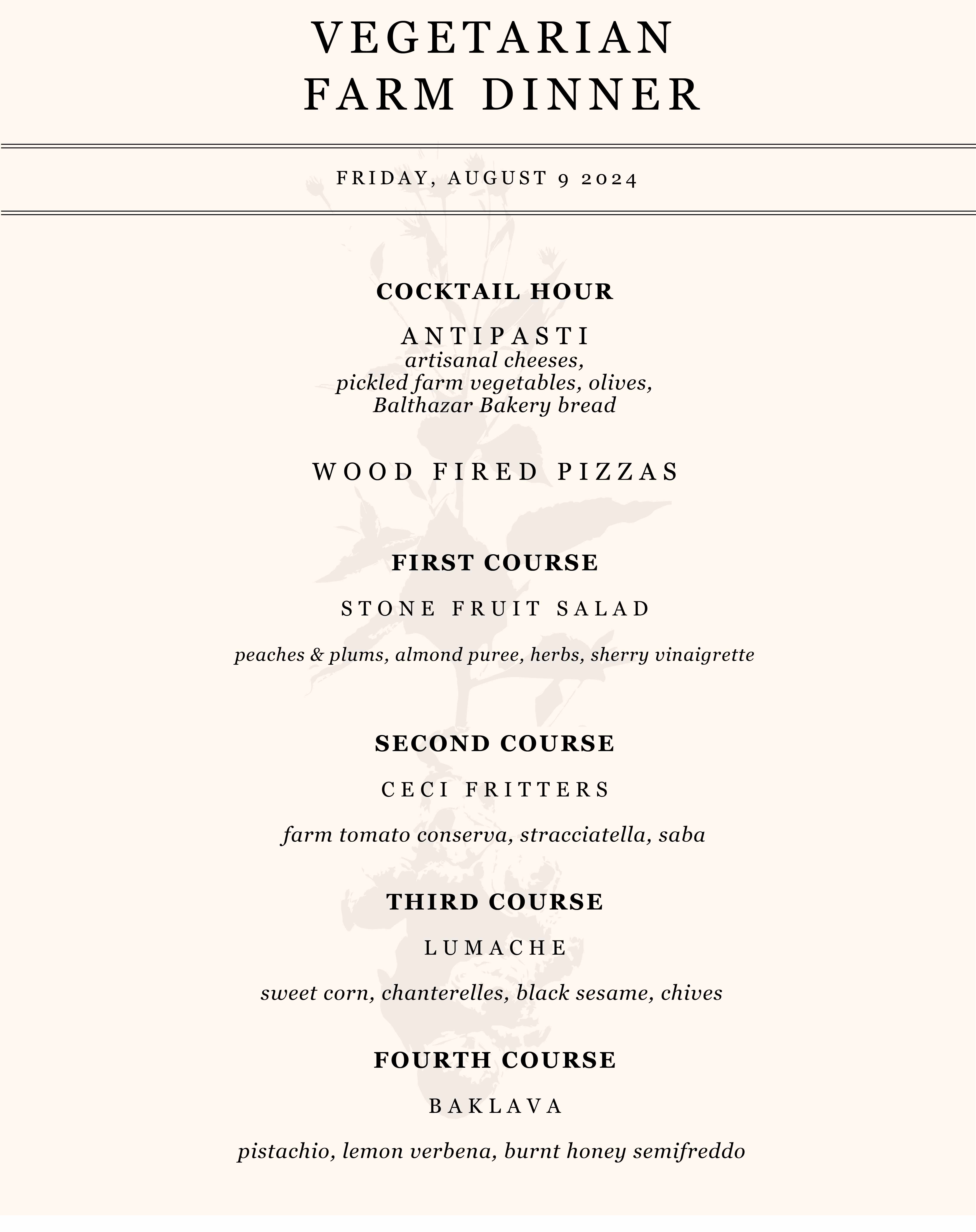 Blooming Hill Farm | Dining