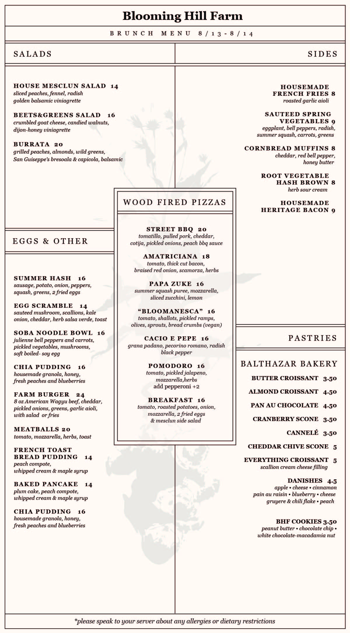 Blooming Hill Farm | Dining