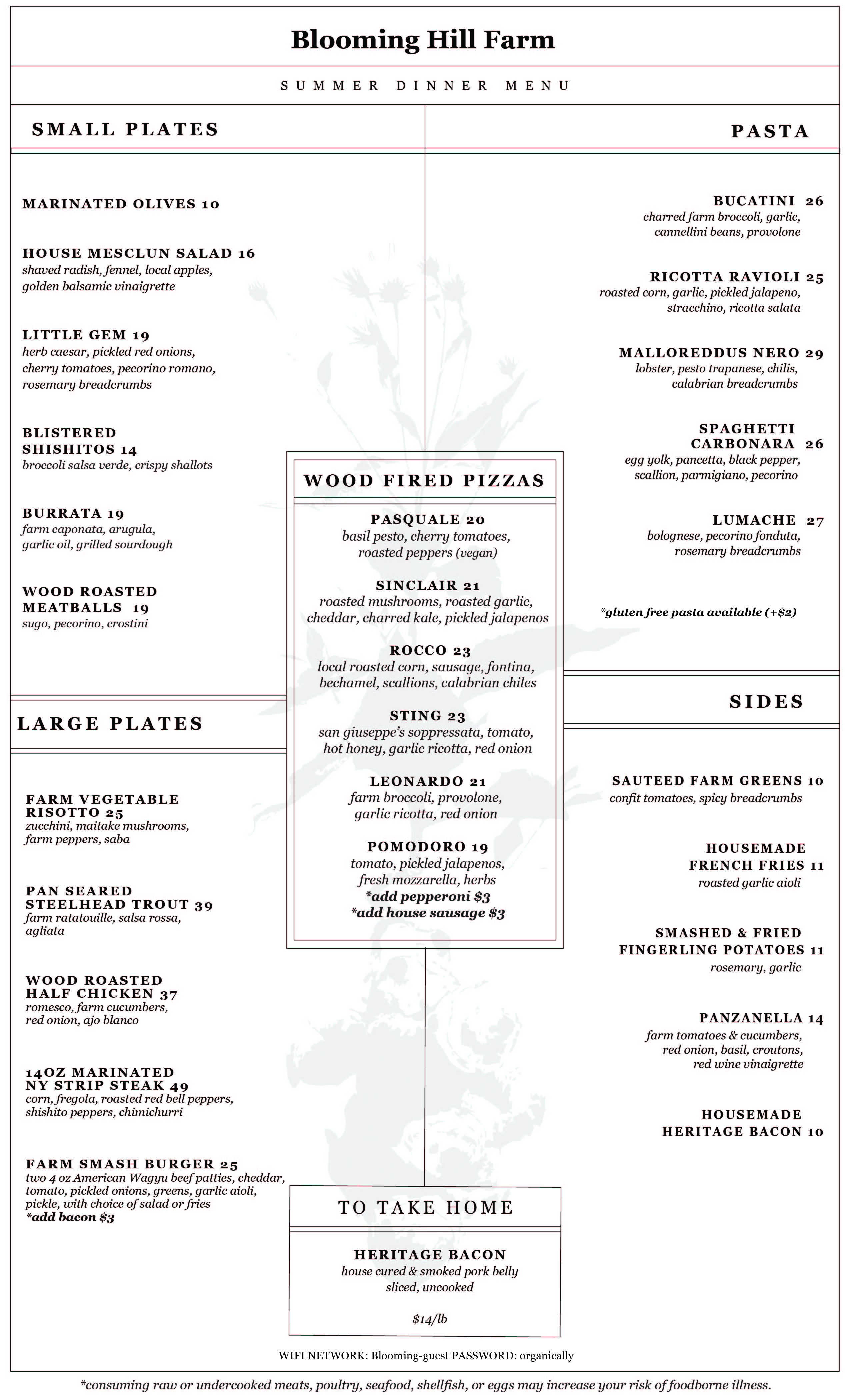 Blooming Hill Farm | Dining