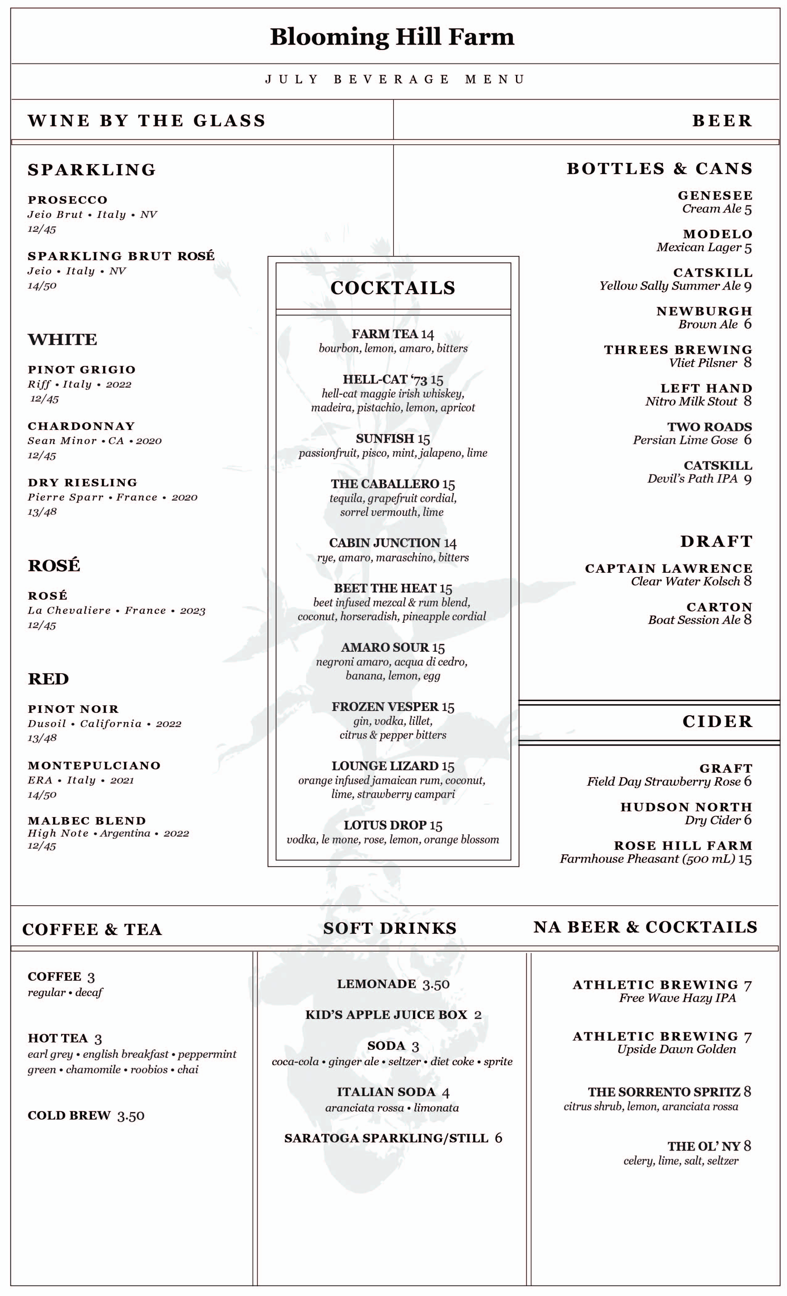 Blooming Hill Farm | Dining