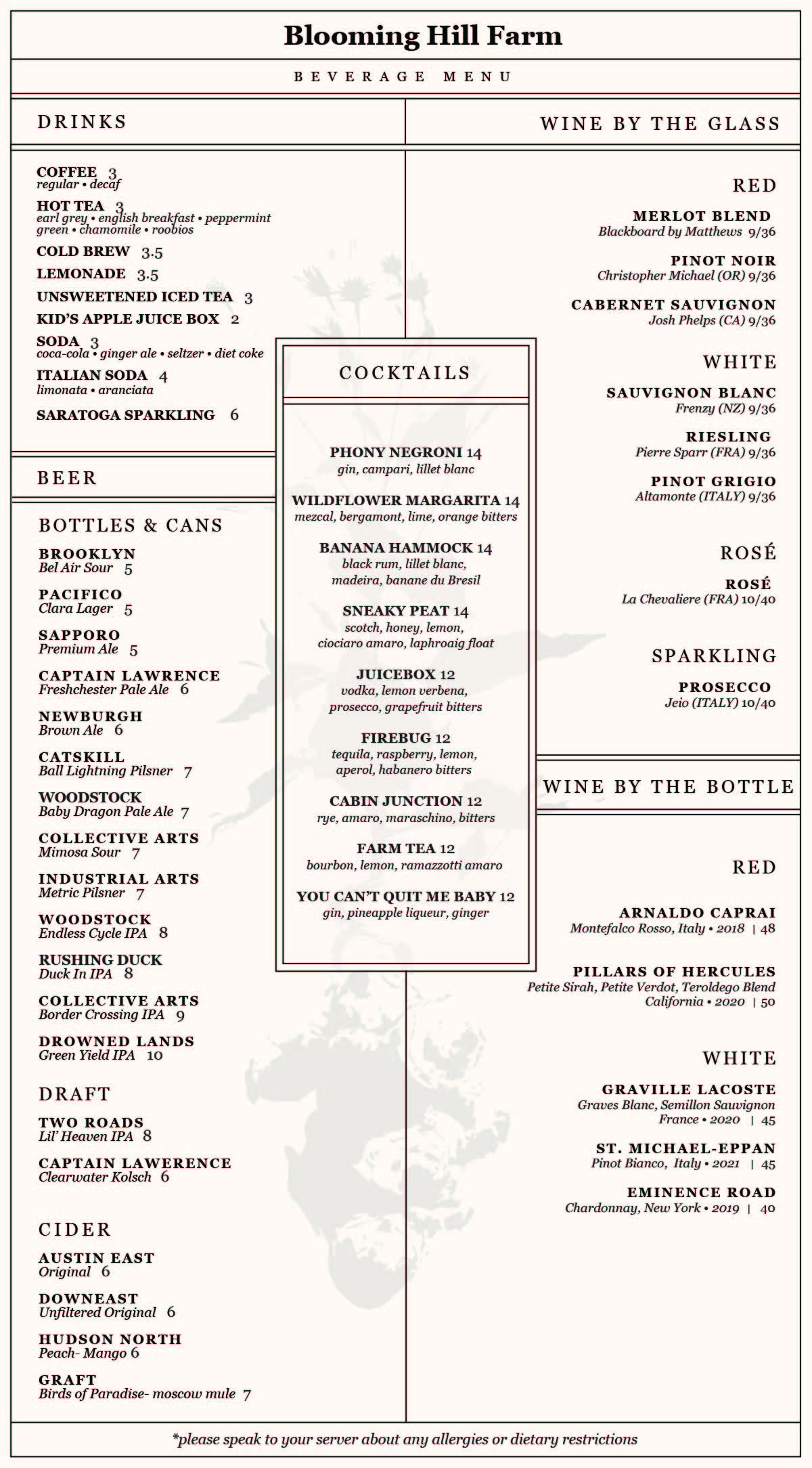 Blooming Hill Farm | Dining