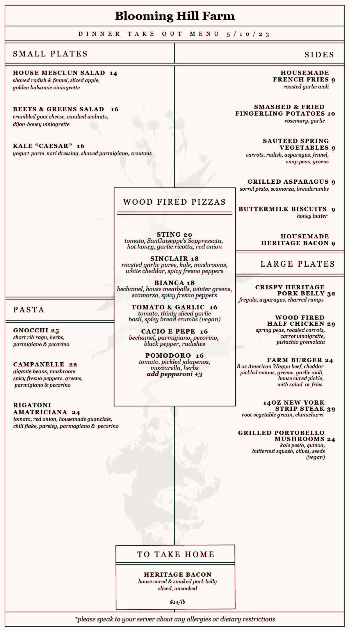 Blooming Hill Farm | Dining